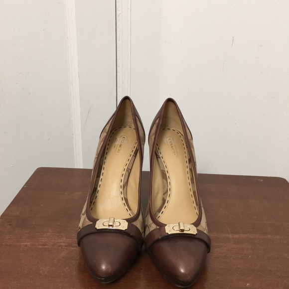 Coach | Shoes | Coach Signature Heel Shoe | Poshmark